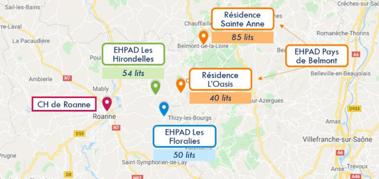 Situation géographique - EHPAD du Pays de Belmont
